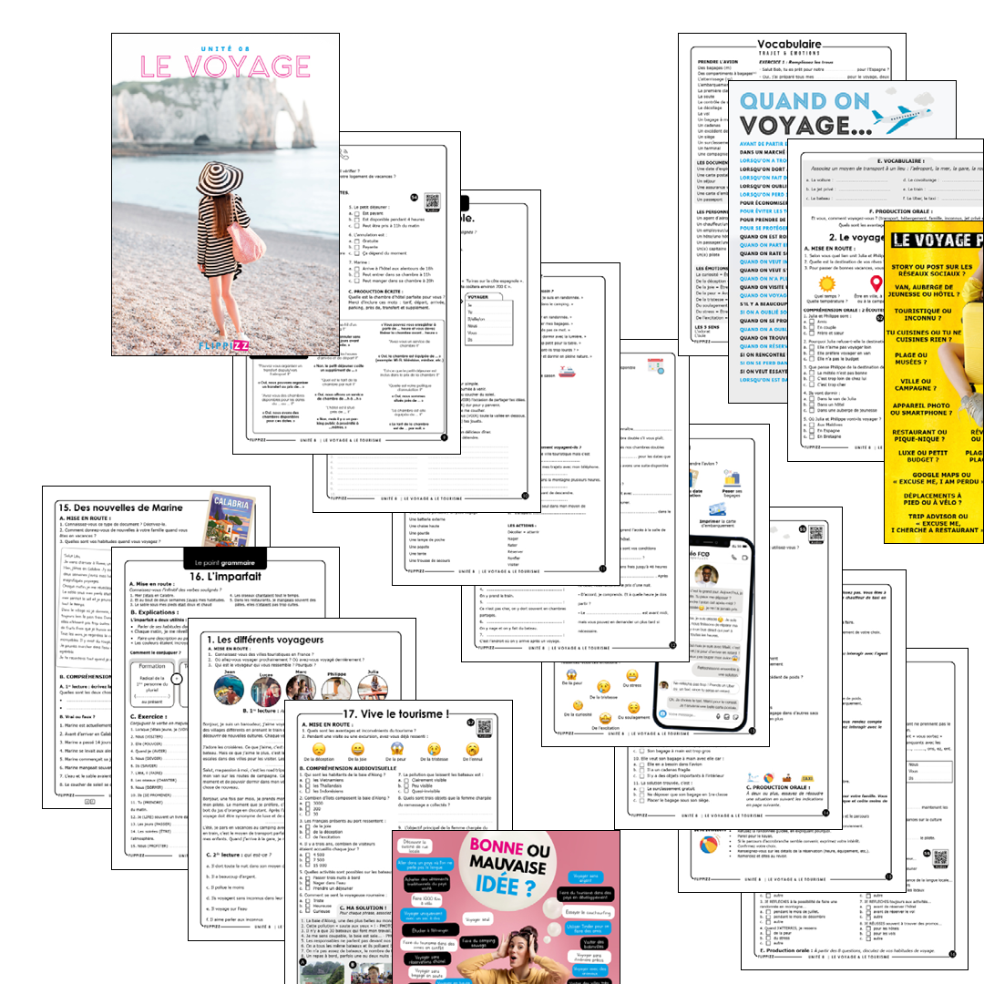 UNITÉ 8 : Voyage et tourisme (A1-A2)